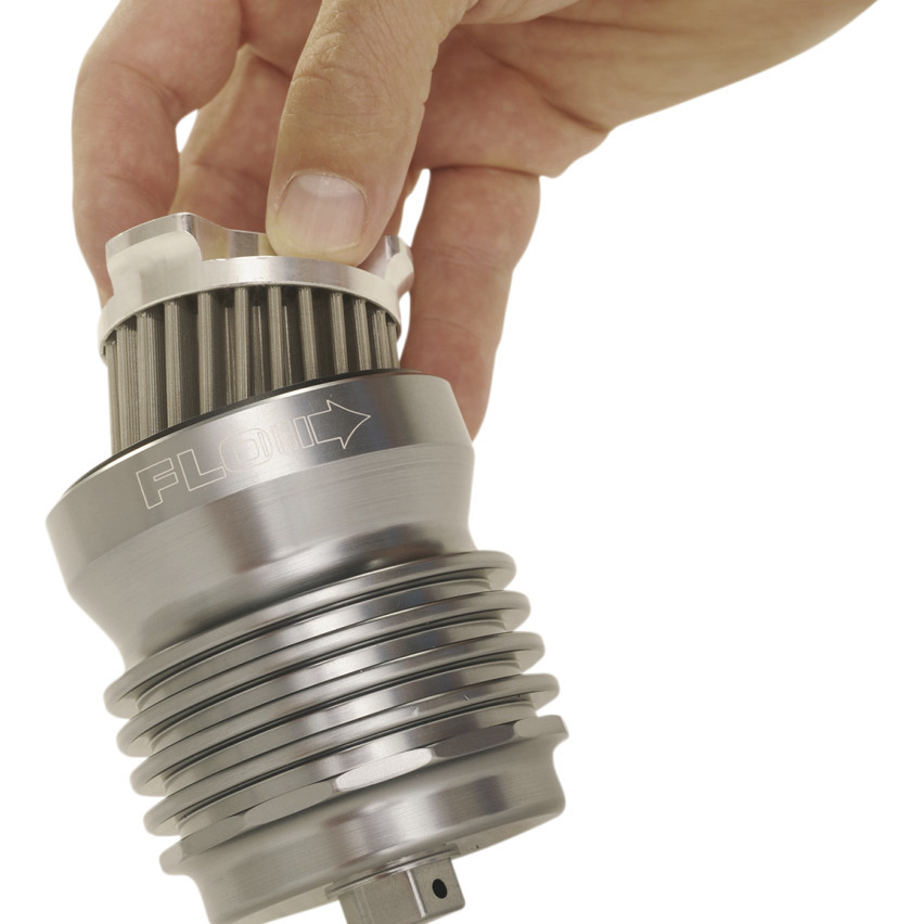 PC Racing Flo Stainless Steel Reusable 'Spin On' Oil Filter for Harley ...