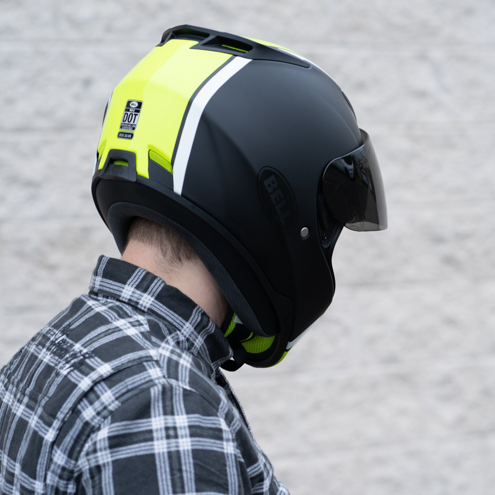 Bell RS-2 Rally Matte/Gloss Black/White/Hi-Viz Yellow Helmet - Get ...