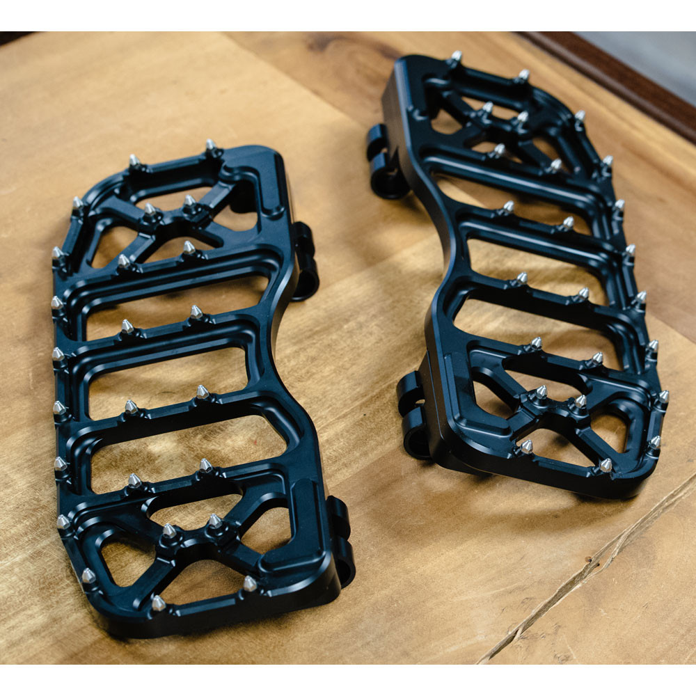 Flo Motorsports V5 Bagger Floor Boards for Harley Touring - Black ...
