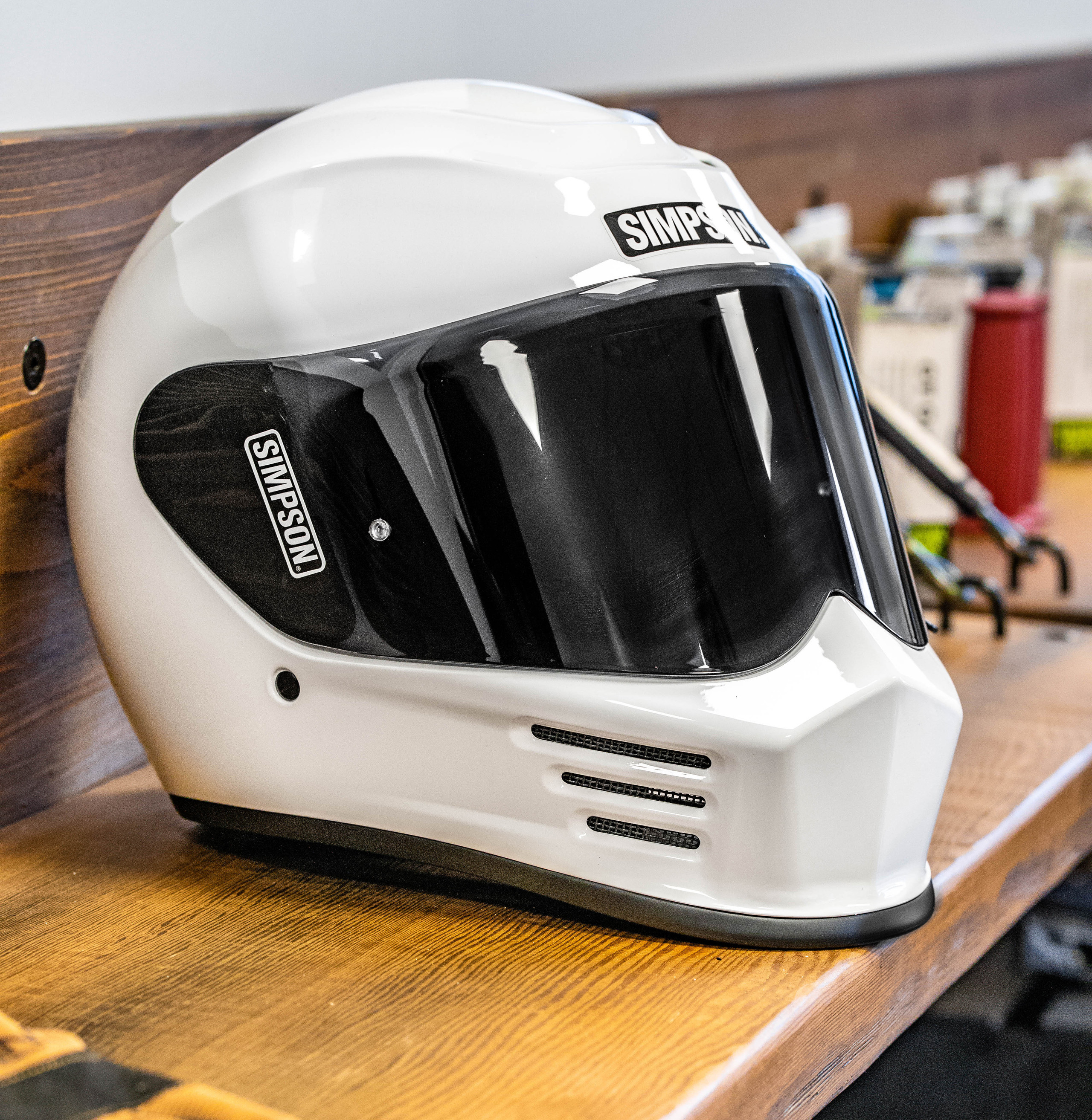 Simpson Speed Bandit Motorcycle Helmet - White - SPBL1 - Get Lowered Cycles