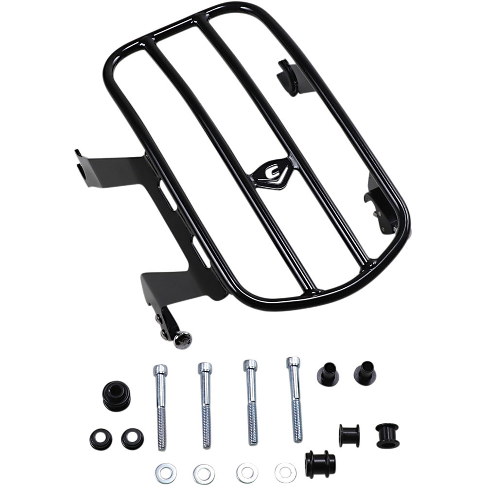 Cobra Black Detachable Solo Luggage Rack for 2018-2020 Harley Softail ...