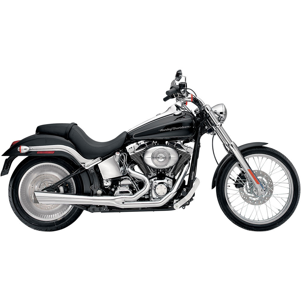 Bassani Chrome Short Road Rage 2-into-1 Exhaust System for 1986-2017 ...