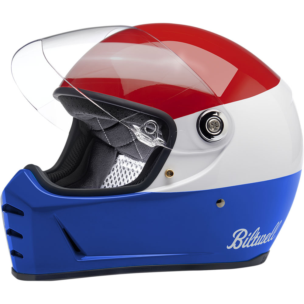 Biltwell Lane Splitter Gloss Tahoe Blue Helmet - Get Lowered Cycles