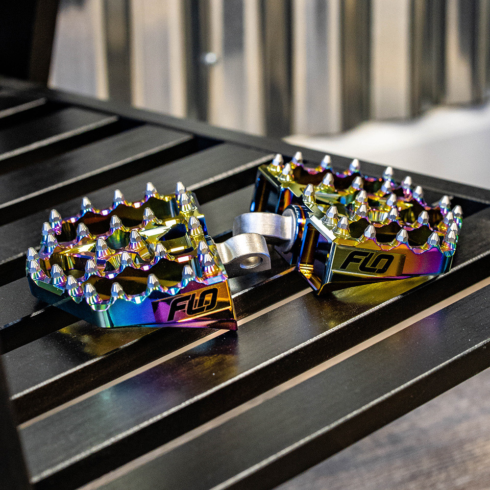 Flo Motorsports V4 Mini Floor Boards Foot Pegs for Harley - Jet Fuel ...