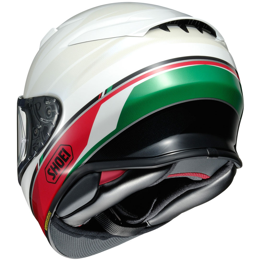 Shoei RF-1400 Motorcycle Helmet - Nocturne White/Red/Green - Get ...