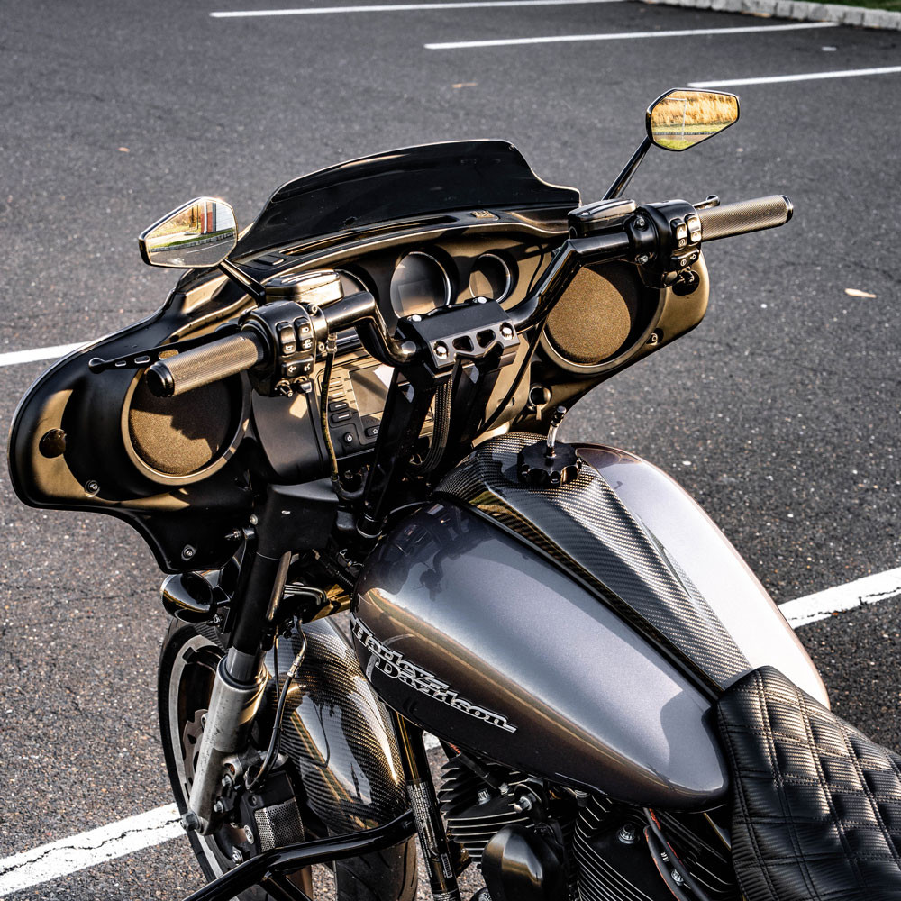 LA Choppers Valley Handlebars For Harley Models - Gloss Black - LA-7332 ...