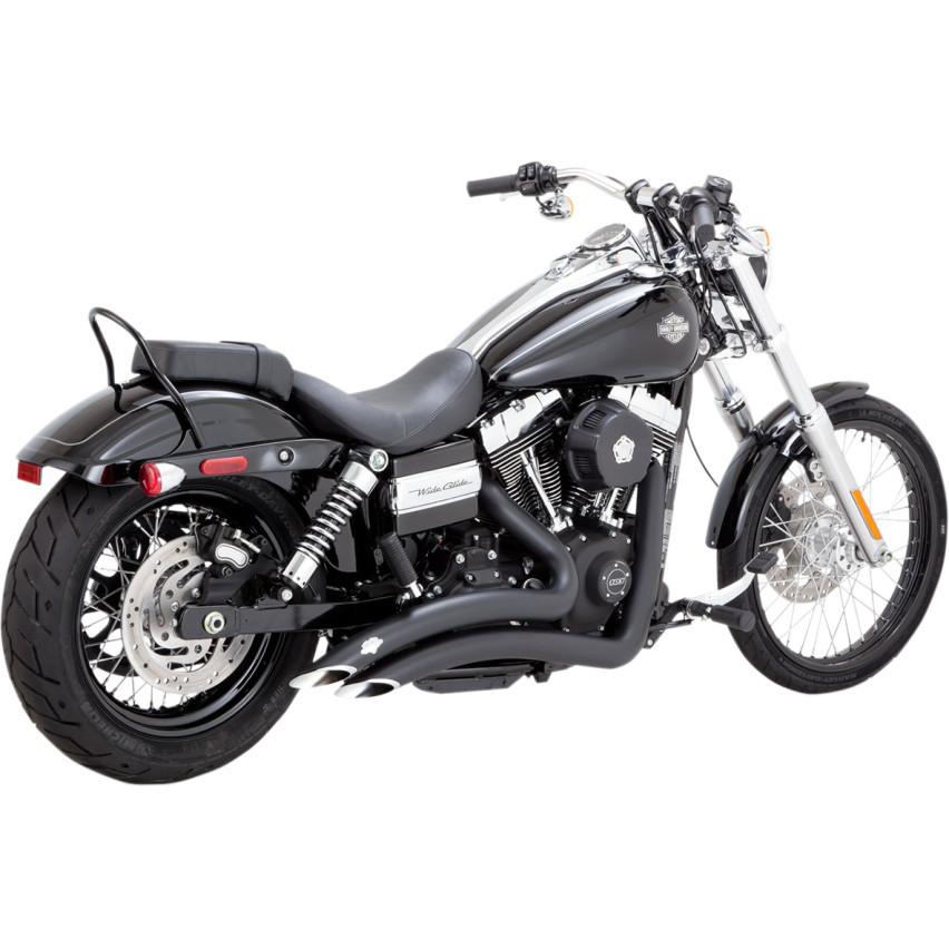 Bassani Radial Sweepers Exhaust for Harley Softail & Dyna - Black with ...