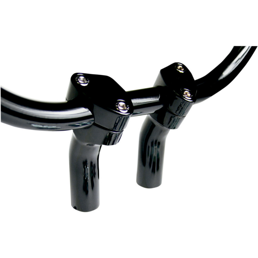 Baron Kickback Risers - Gloss Black - Get Lowered Cycles