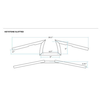 Biltwell Keystone Slotted Handlebars 1" - Chrome - 6001-1056 - Get ...
