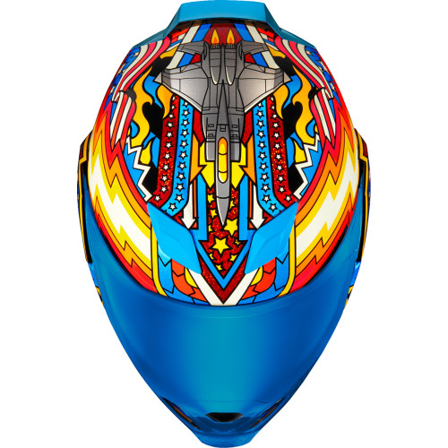 Icon Airflite Fly Boy Blue Helmet - Get Lowered Cycles