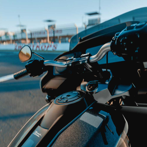 Kraus Titanium KR Low Bend Bars for Harley - Get Lowered Cycles