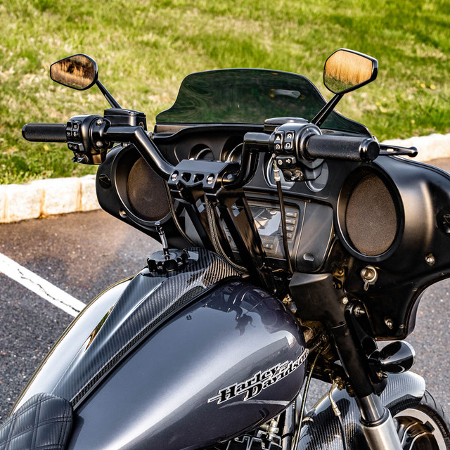 LA Choppers Valley Handlebars For Harley Models - Gloss Black - LA-7332 ...
