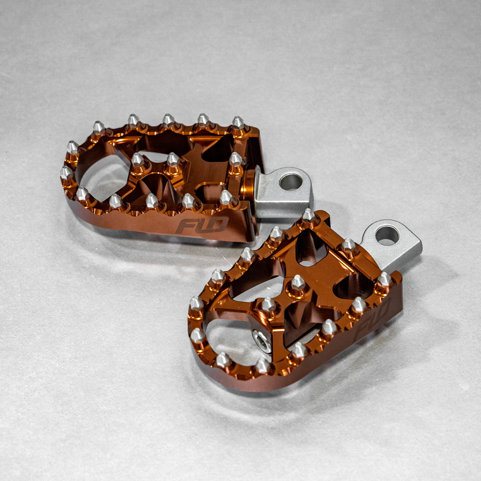 Flo Motorsports Moto Style Foot Pegs for Harley - Bronze - Get Lowered ...