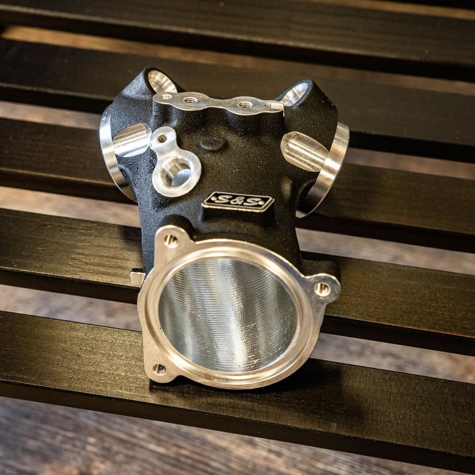 S&S 55mm CNC Ported Performance Manifold for 2017-2023 Harley M8 - 160 ...