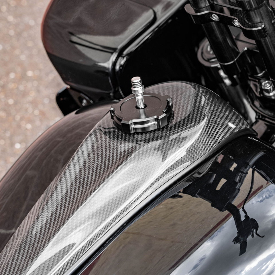 Hofmann Designs Vented Moto X Gas Cap for Harley - Black - HDB1034B ...