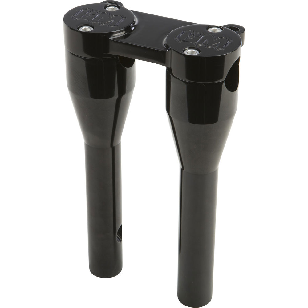 Forbidden Motorcycles 9" Black Risers w/ Gauge Mount Tabs for 1 1/8 ...