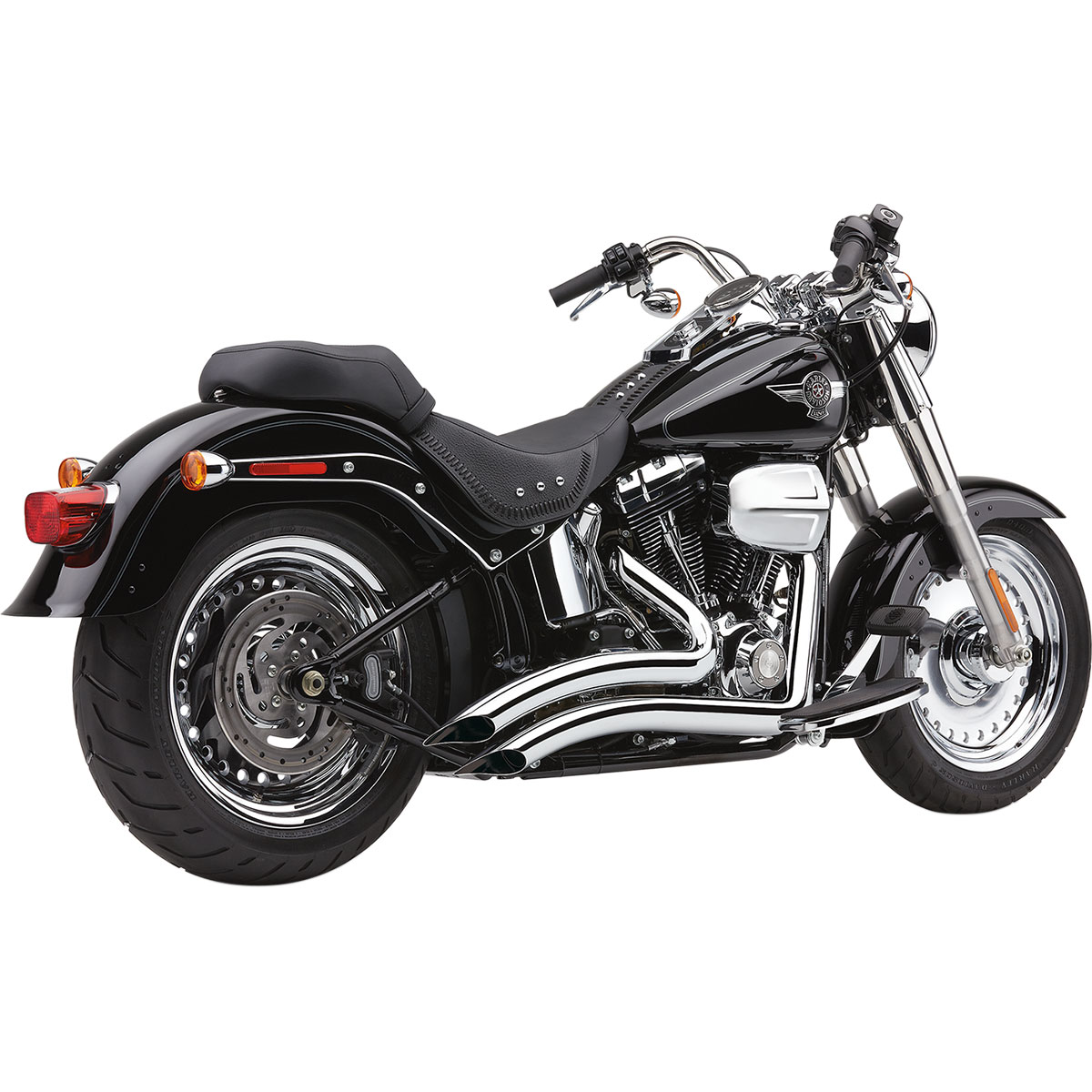 Cobra Speedster Short Swept Exhaust for 2012-2017 Harley Softail FXST ...