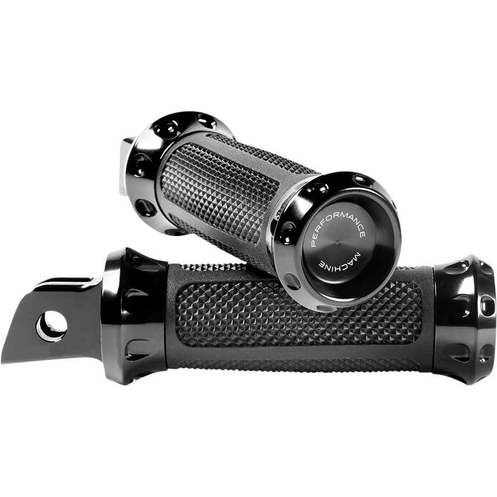 Performance Machine Overdrive Foot Pegs for Harley Models - Black ...