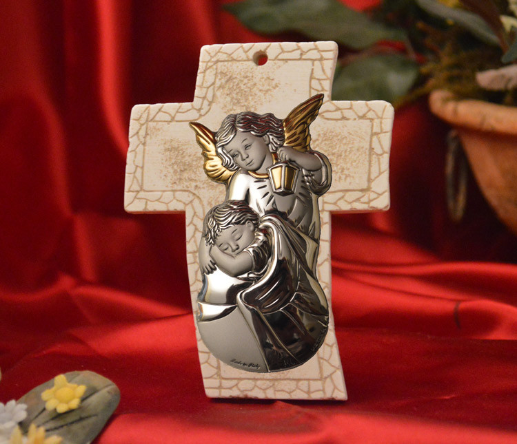 Guardian Angel Standing Cross Made in Italy
