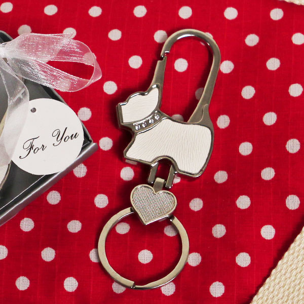 "Puppy Love" Dog Shaped Key Chain