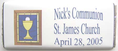 Personalized Communion Large Chocolate Bar w/Chalice