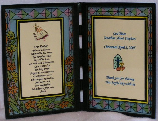 Magnificent Colorful Stained Glass Frame for Double Pictures/Inserts