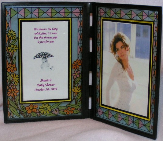 Magnificent Colorful Stained Glass Frame for Double Pictures/Inserts