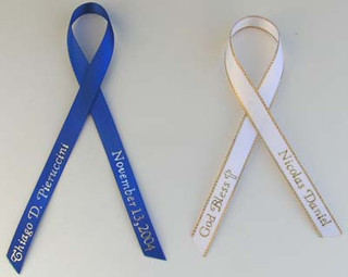 Double Satin Imprinted Ribbon (pre-cut)