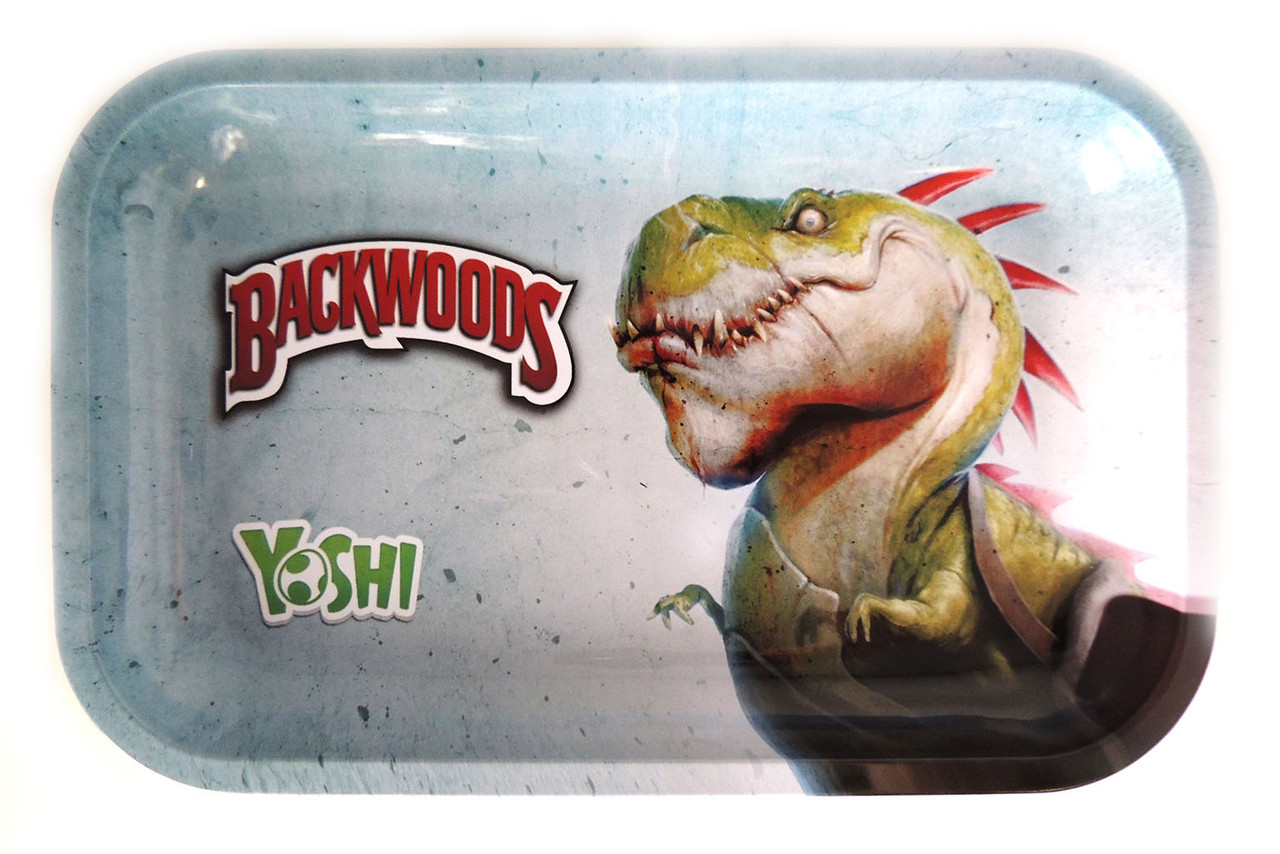 Backwoods Rolling Tray - Yoshi Dinosaur | Up-N-Smoke Wholesale