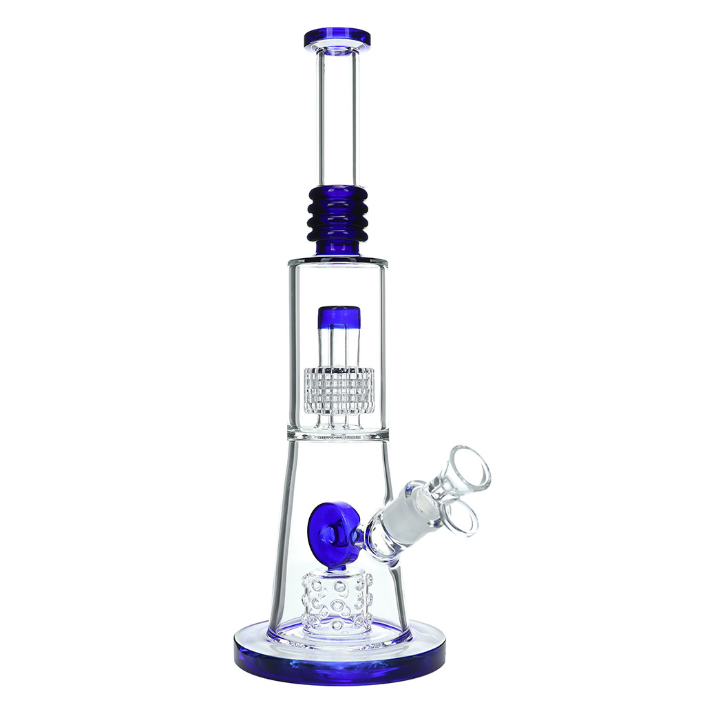 14" Matrix Cube Water Pipe - Assorted Colors | Up-N-Smoke Wholesale