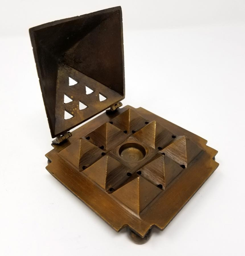 Solid Brass Egyptian 9 Pyramid Cone Burner 2.5" x 4" | UNS Wholesale