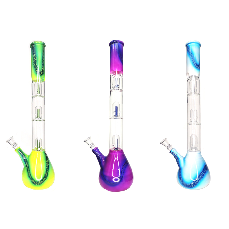 16" Triple Dome Painted Water Pipe - Assorted | UNS Wholesale