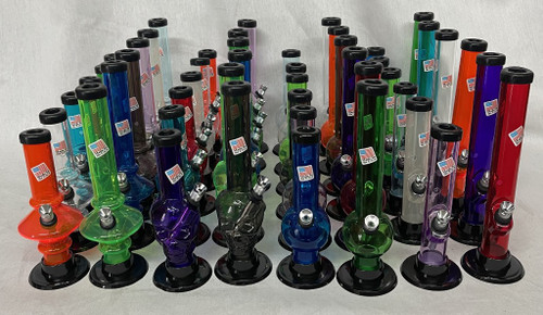 Acrylic Water Pipes 6" and 8" - Assorted 48 ct. - Mixed Designs| UNS ...