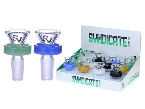 Syndicate Vitrum Clear Funnel Bowl with Color Ring | UNS Wholesale