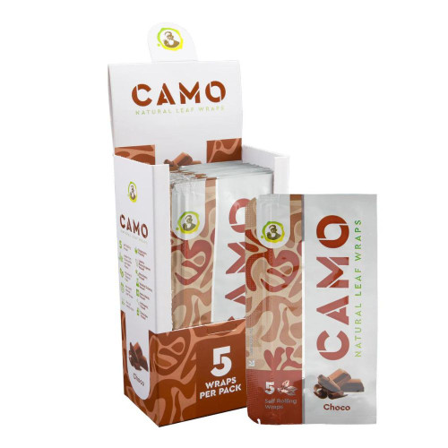 Camo Natural Leaf Wraps - 25 ct. - Choco | UNS Wholesale