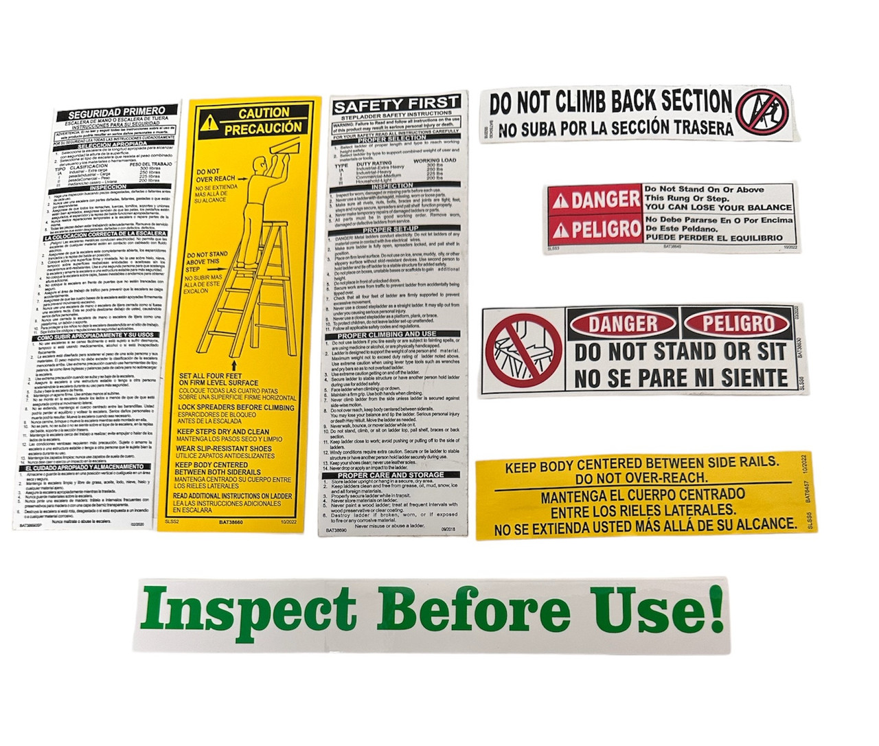 Safety Label Sticker Kit For Step Ladders | Ladder Products LLC