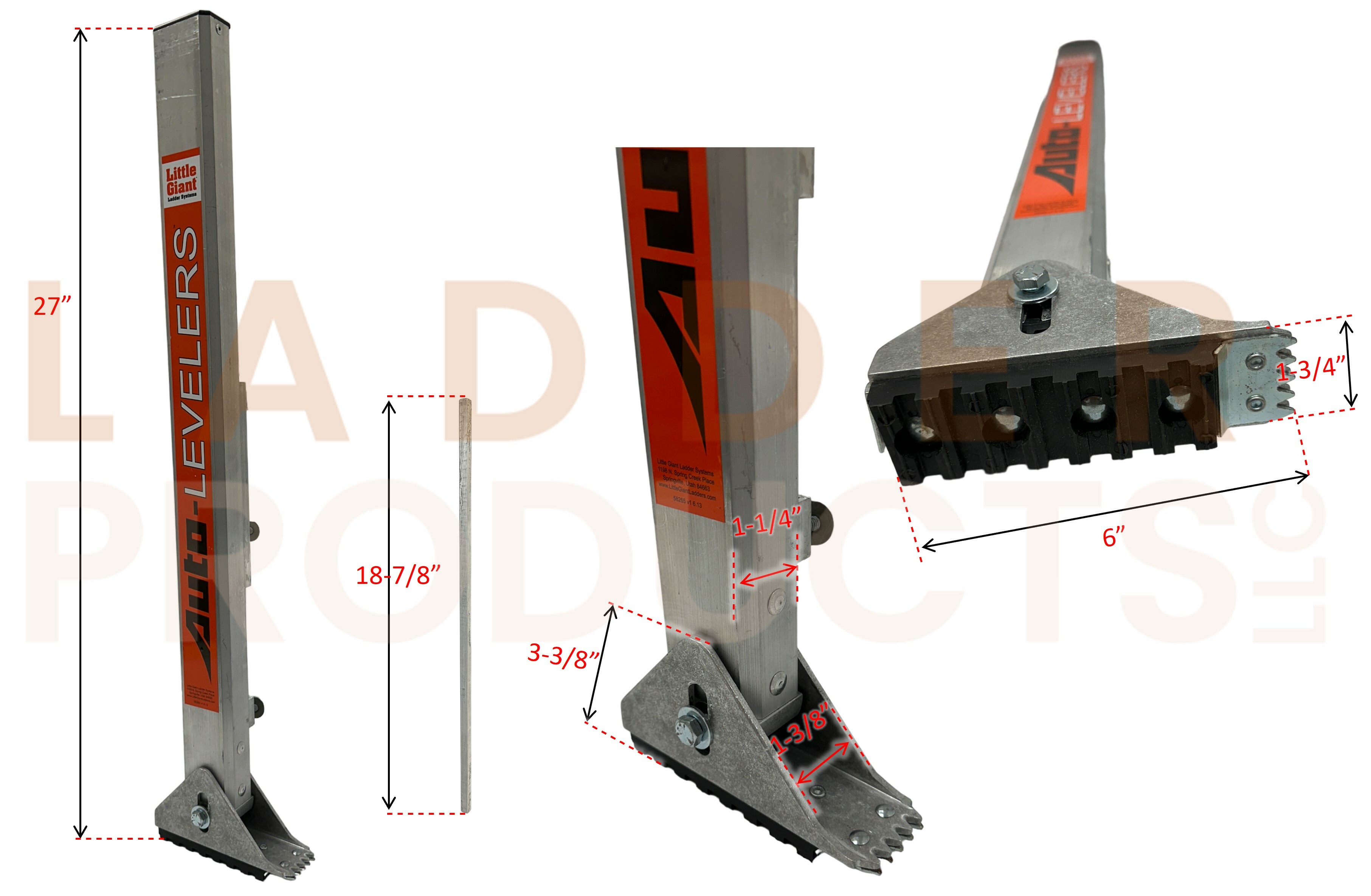 Little Giant Lunar Automatic Ladder Leveler Set with Swivel Feet 16 28