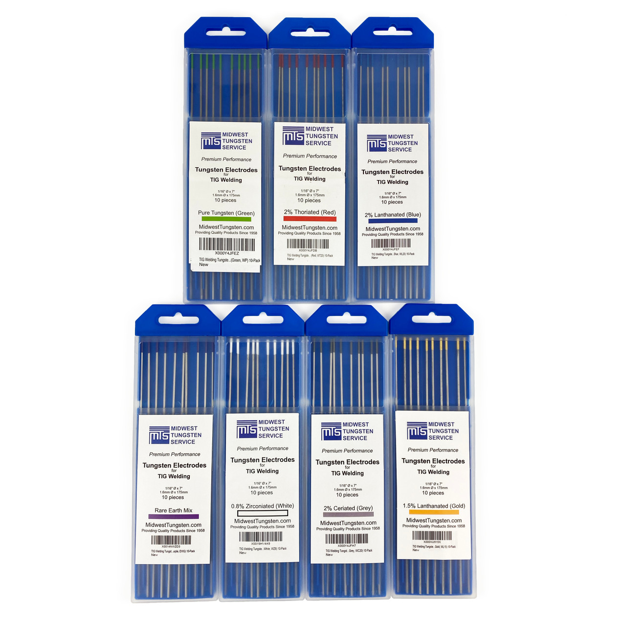 Tungsten TIG Welding Electrodes (10 Pack) | Midwest Tungsten Service
