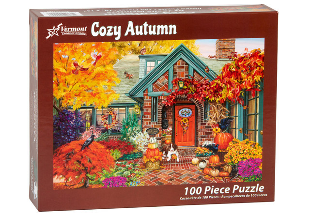 Cozy Autumn Jigsaw Puzzle | 100 PC - Vermont Christmas Company