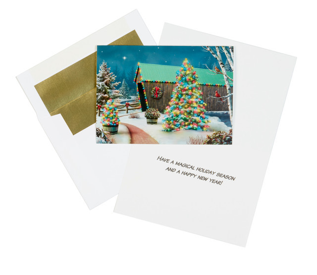 Box Country Lights Christmas Cards