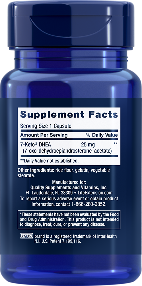 7-Keto® DHEA Metabolite , 25 mg, 100 capsules