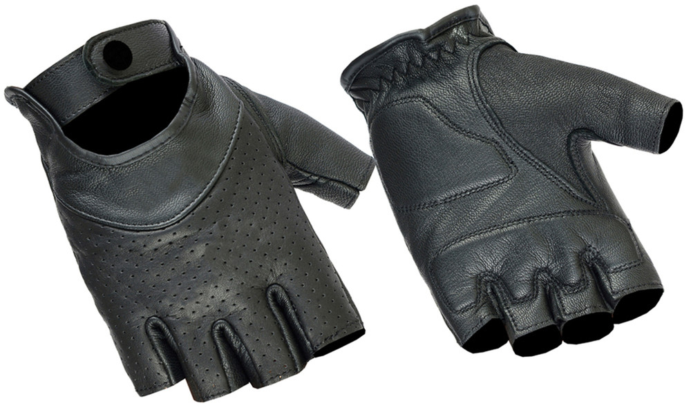 Fingerless - Leather Motorcycle Gloves - Men's and Women's Gloves