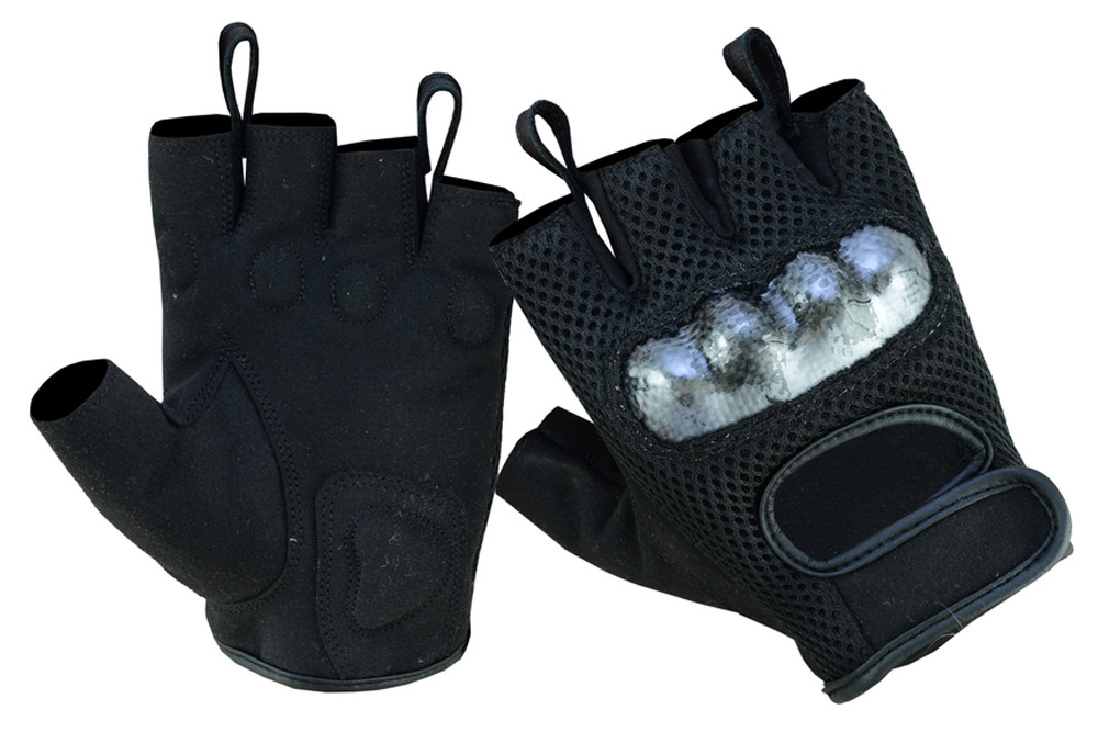 Fingerless - Leather Motorcycle Gloves - Men's and Women's Gloves