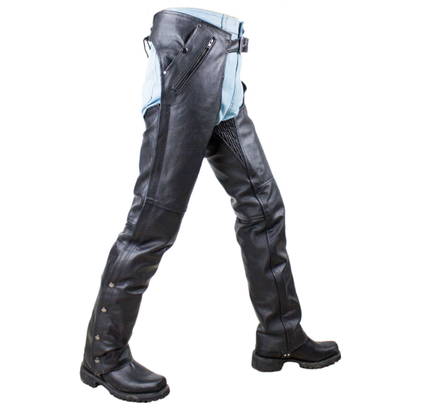 Women's Leather Motorcycle Chaps - Biker Leather Chaps