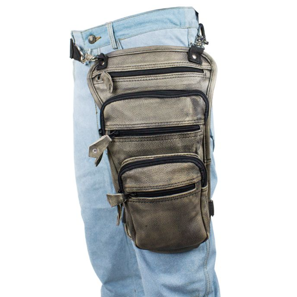 Leather Thigh Bags - Biker Bags