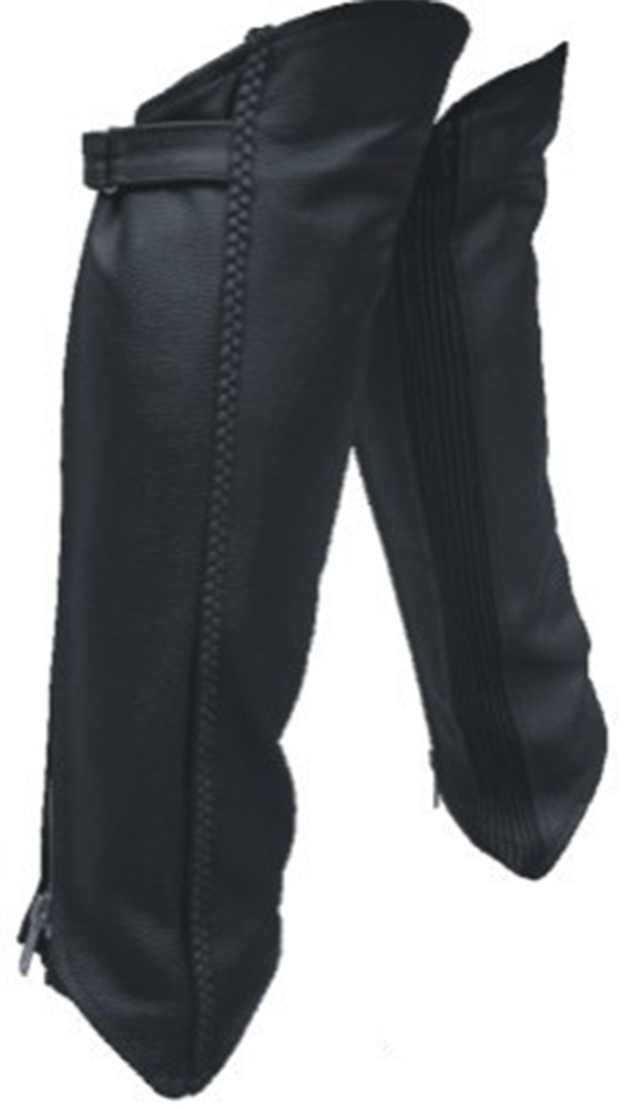 Men's Leather Assless Chaps - Motorcycle Chaps - Biker Chaps