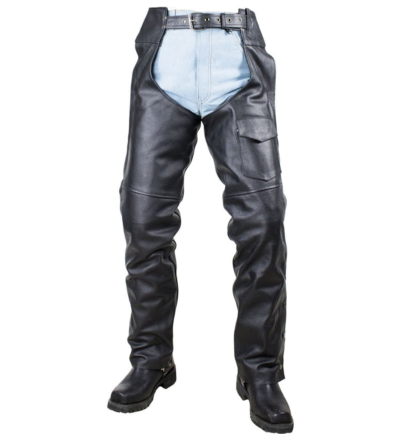 Women's Leather Motorcycle Chaps - Biker Leather Chaps