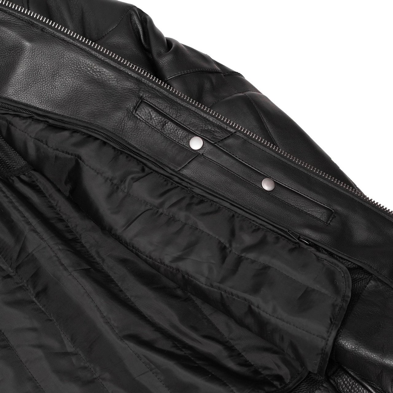 Leather Motorcycle Jacket - Men's - Tarmac - Up To 6XL - Gun Pockets ...