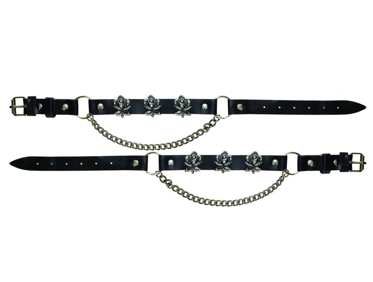 Pair of Biker Boot Chains - Rose - Motorcycle - BC7-DL