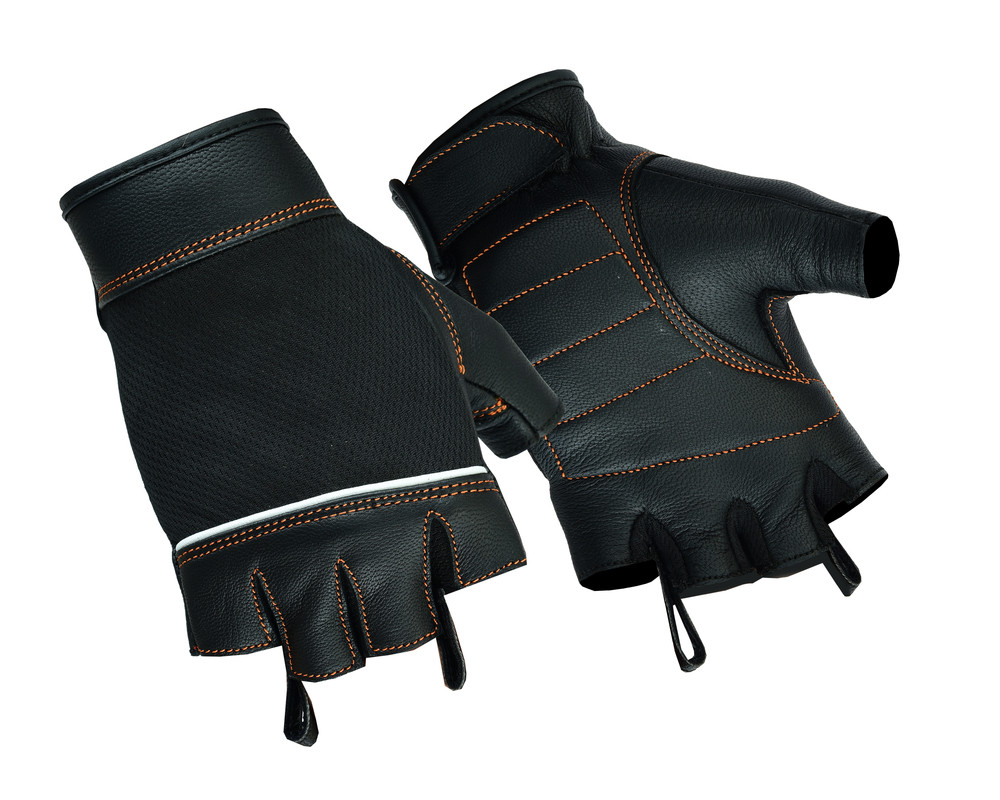 Fingerless - Leather Motorcycle Gloves - Men's and Women's Gloves